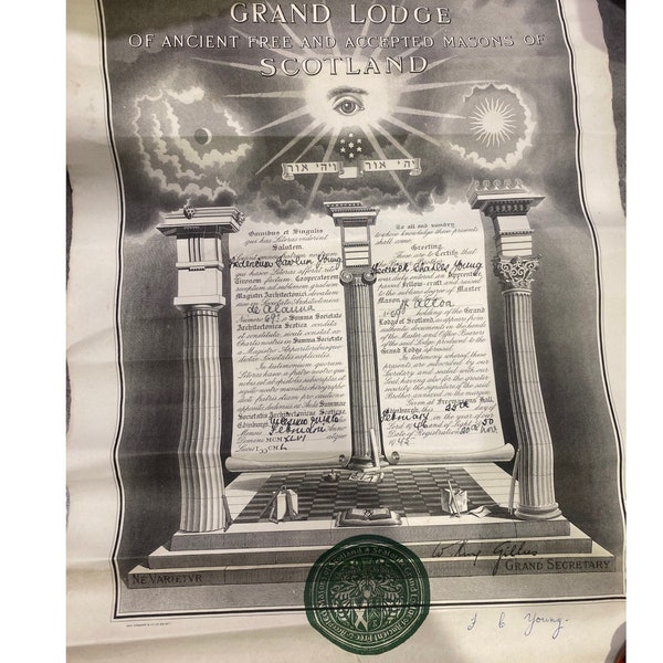 Mason Lodge Certificate - Etsy