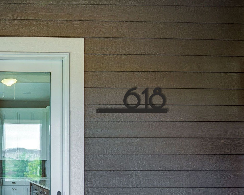 Large House Numbers Horizontal Modern House Number Sign - Etsy