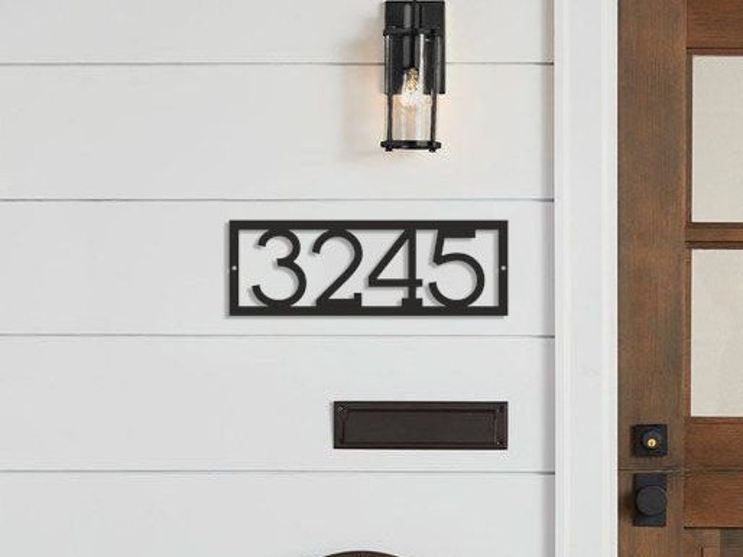 Large House Numbers, Modern Address Number Sign, Metal Address Sign ...