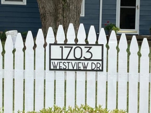 Large House Numbers House Number Address Sign Street Name | Etsy