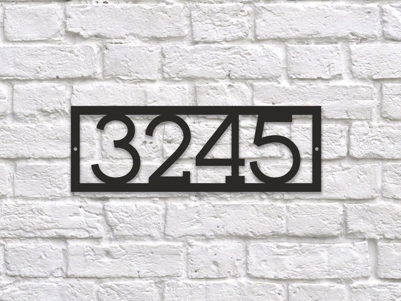 Large House Numbers Horizontal Address Plaque - Etsy