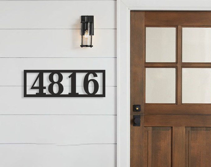 Metal House Sign Metal House Number Metal House Numbers Vertical Metal ...