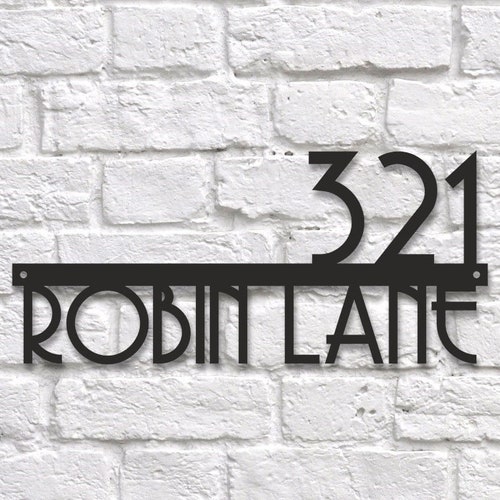 Extra Large House Number Plaque Modern House Numbers Metal - Etsy