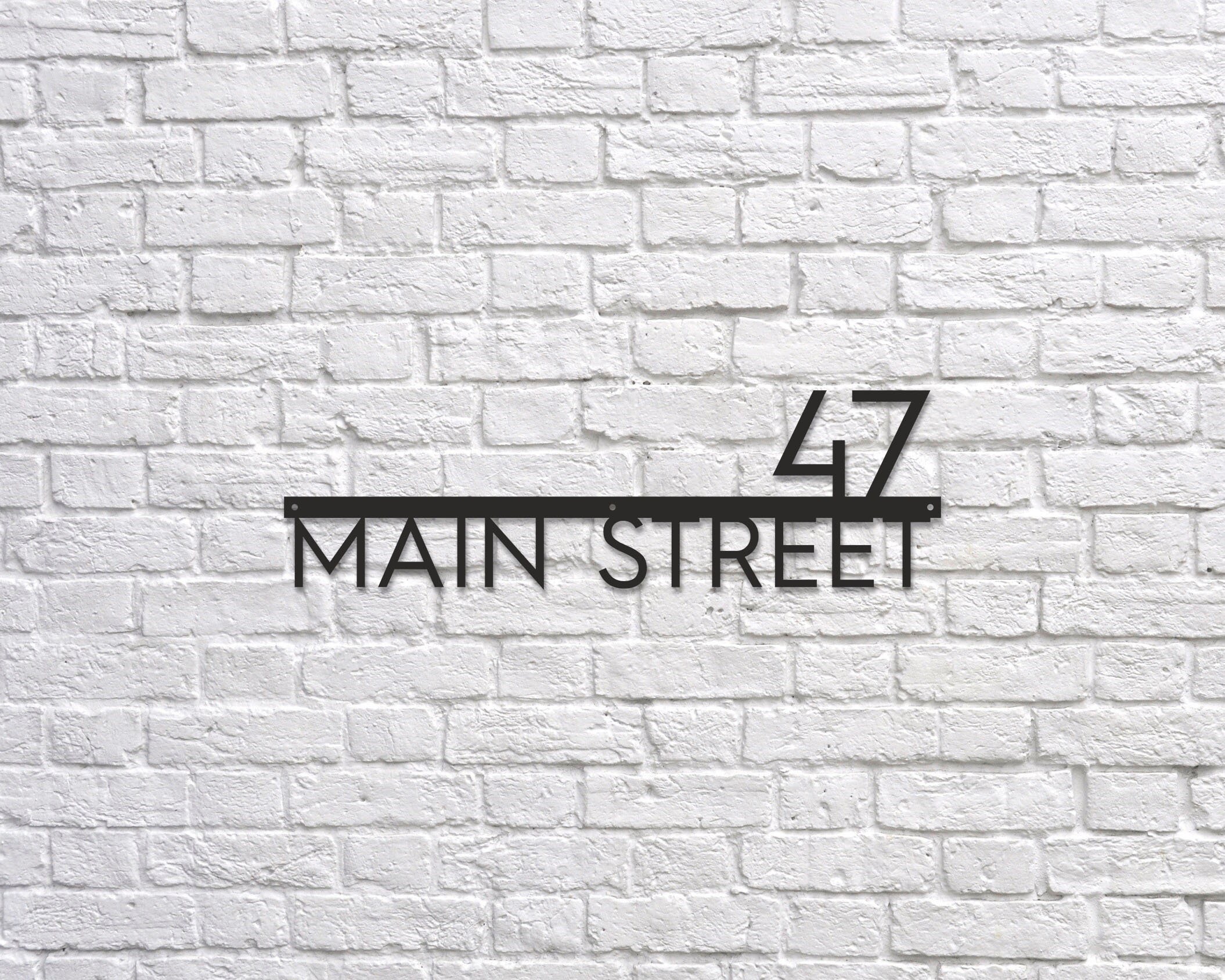 Large House Numbers Metal Address Sign for Outdoor Modern - Etsy