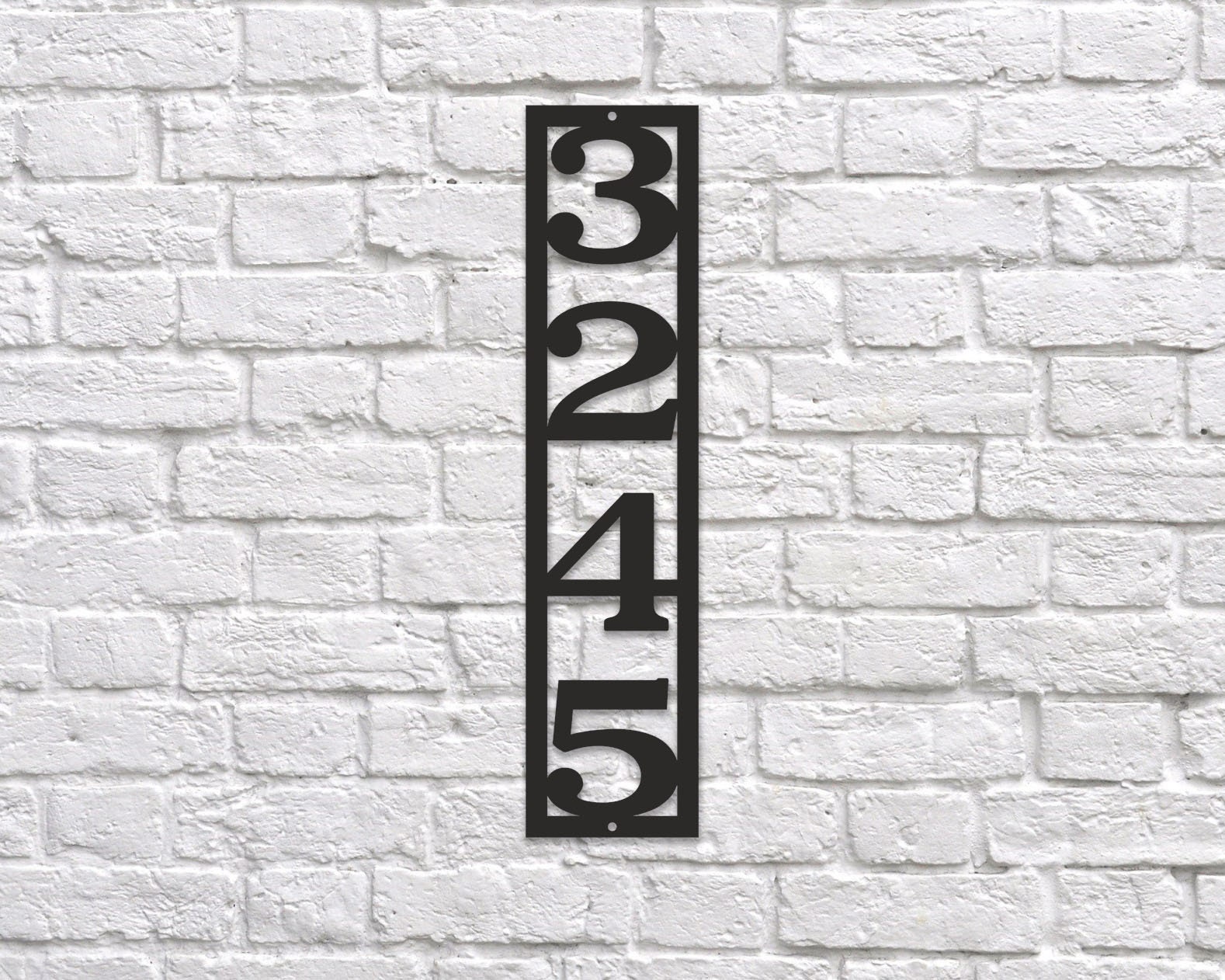 Large house numbers vertical Metal address plaque for house | Etsy