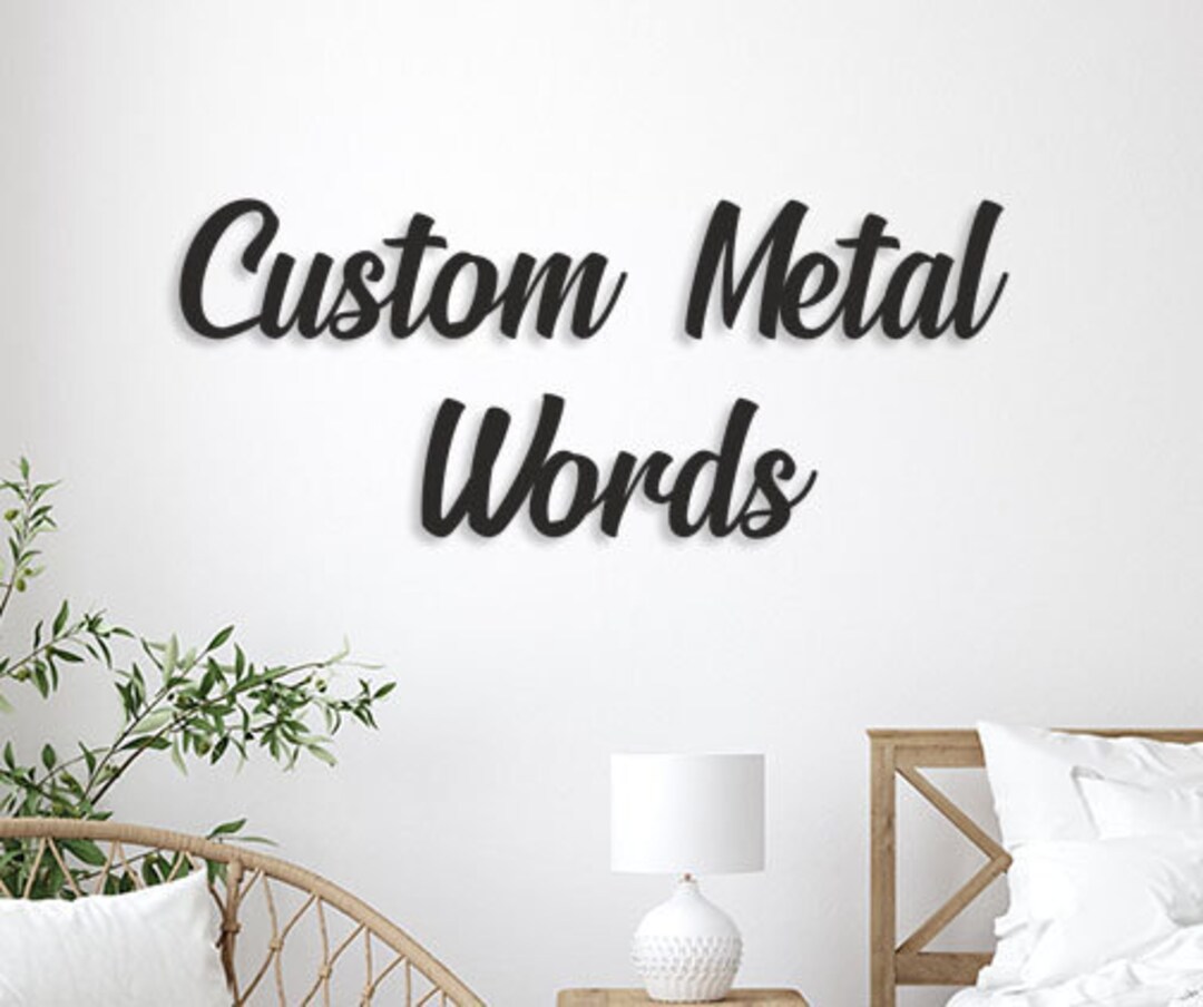 Custom Metal Words, Metal Letters, Custom Text on Wall - Etsy
