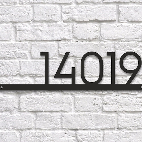 Large House Numbers Metal Address Sign for Outdoor Modern - Etsy
