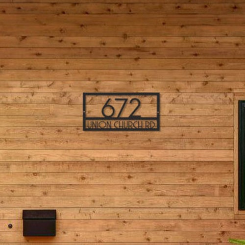 Large Metal Address Plaque With Street Name house Number - Etsy