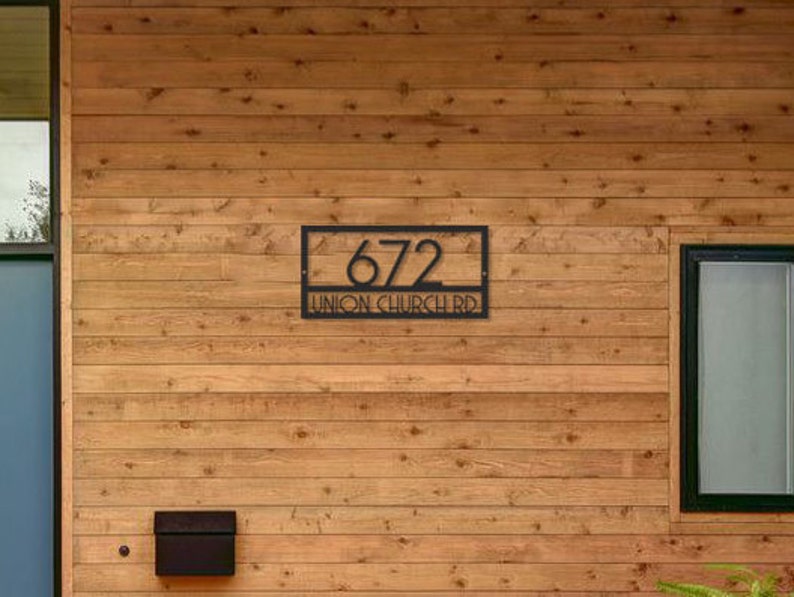 House Number Address Sign Street Name Sign Rectangle House - Etsy