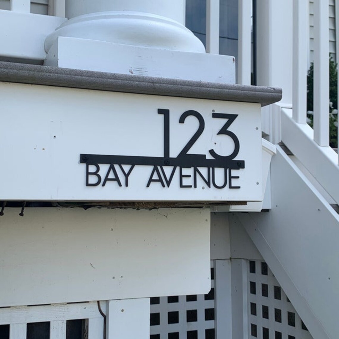 Large House Numbers Metal Address Sign for Outdoor Modern | Etsy