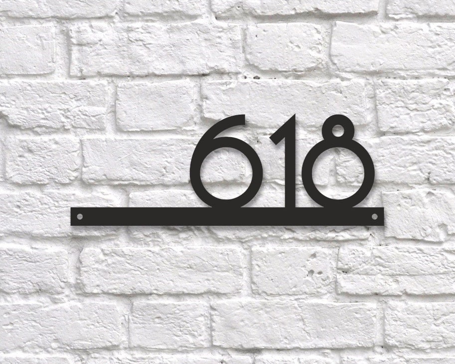 Large House Numbers Horizontal Modern House Number Sign - Etsy