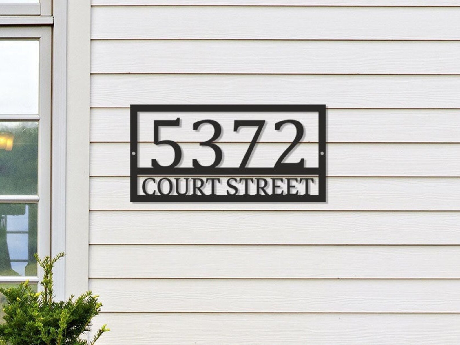 Large House Numbers Horizontal House Number Sign Street Name - Etsy