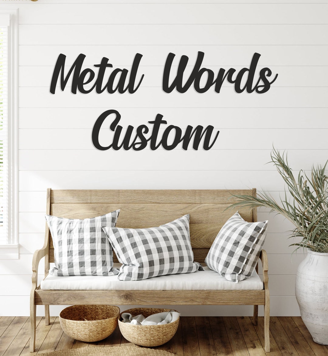 Custom Metal Words Metal Letters Custom Text on Wall - Etsy
