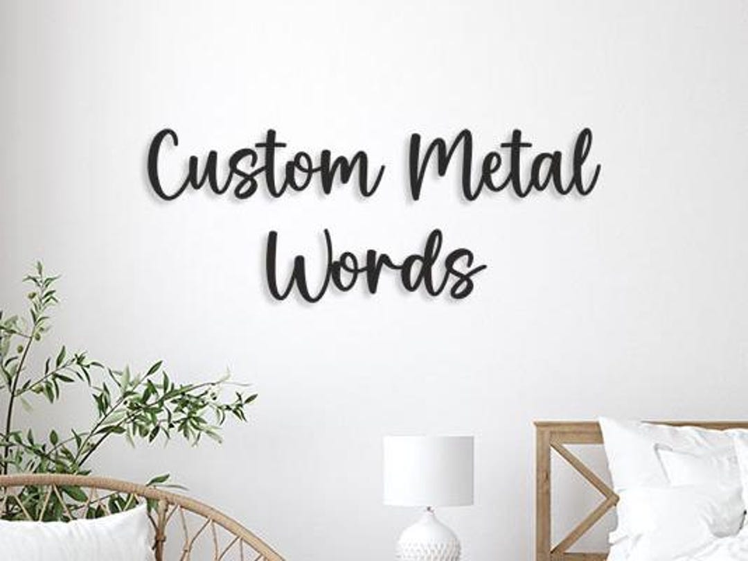 Custom Metal Letters, Metal Words, Your Custom Text on Wall - Etsy
