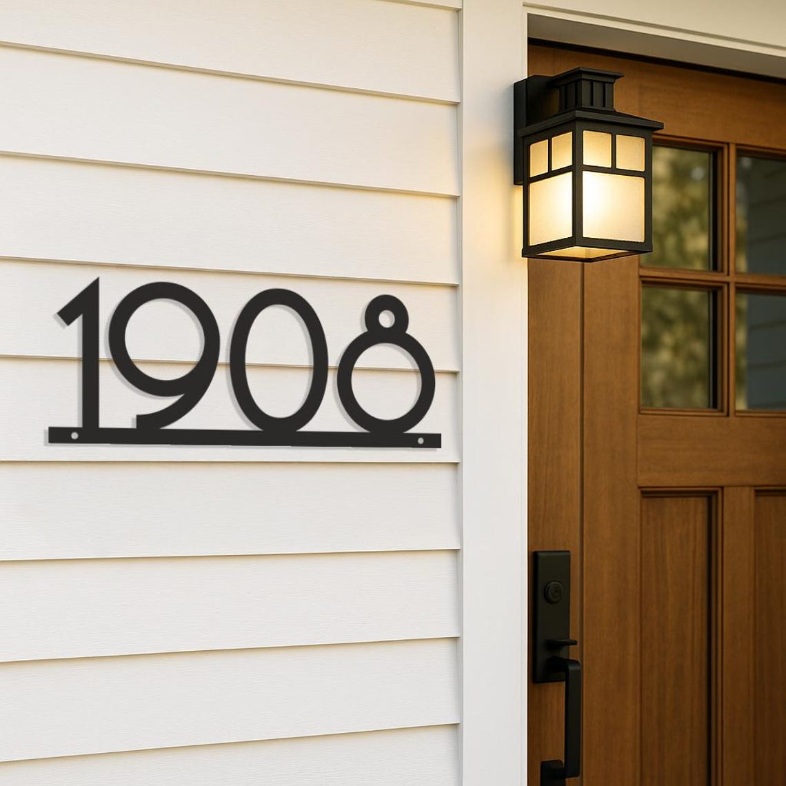 Midcentury Modern House Numbers Address Sign Metal Door Number Large ...
