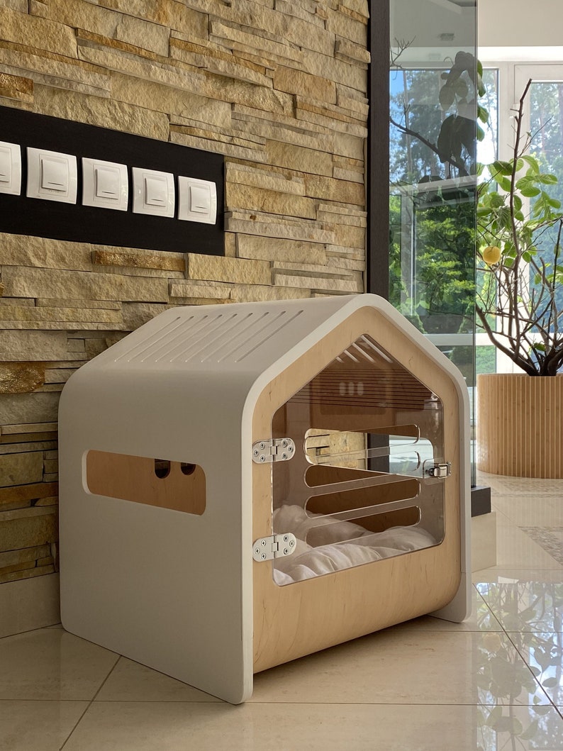 Dog House Modern Dog Crate Wooden Dog Kennel Dog Bed Dog Furniture Pet ...