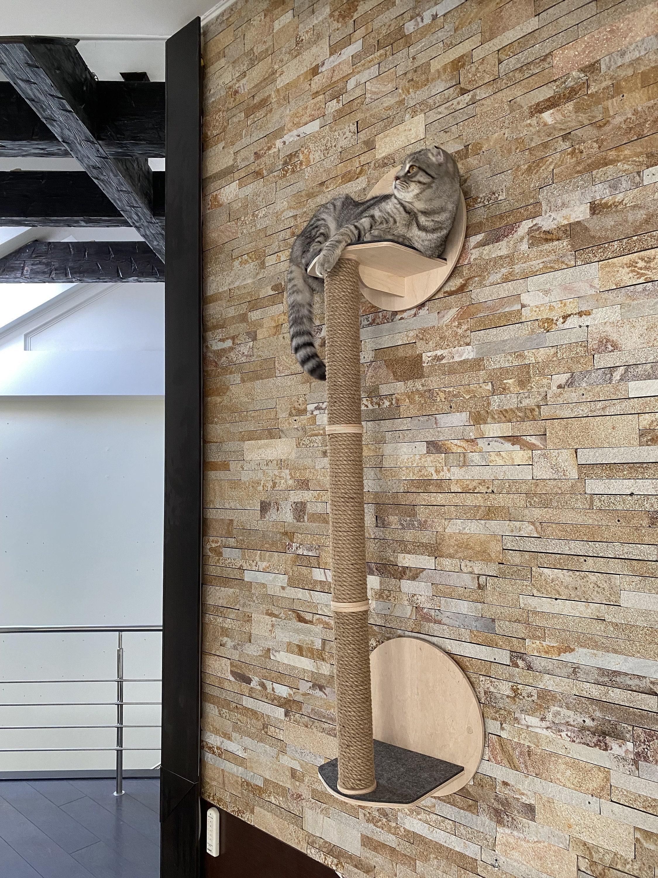 Modern Cat Tree Tower Wood Cat Condo Cat Tower Furniture for - Etsy