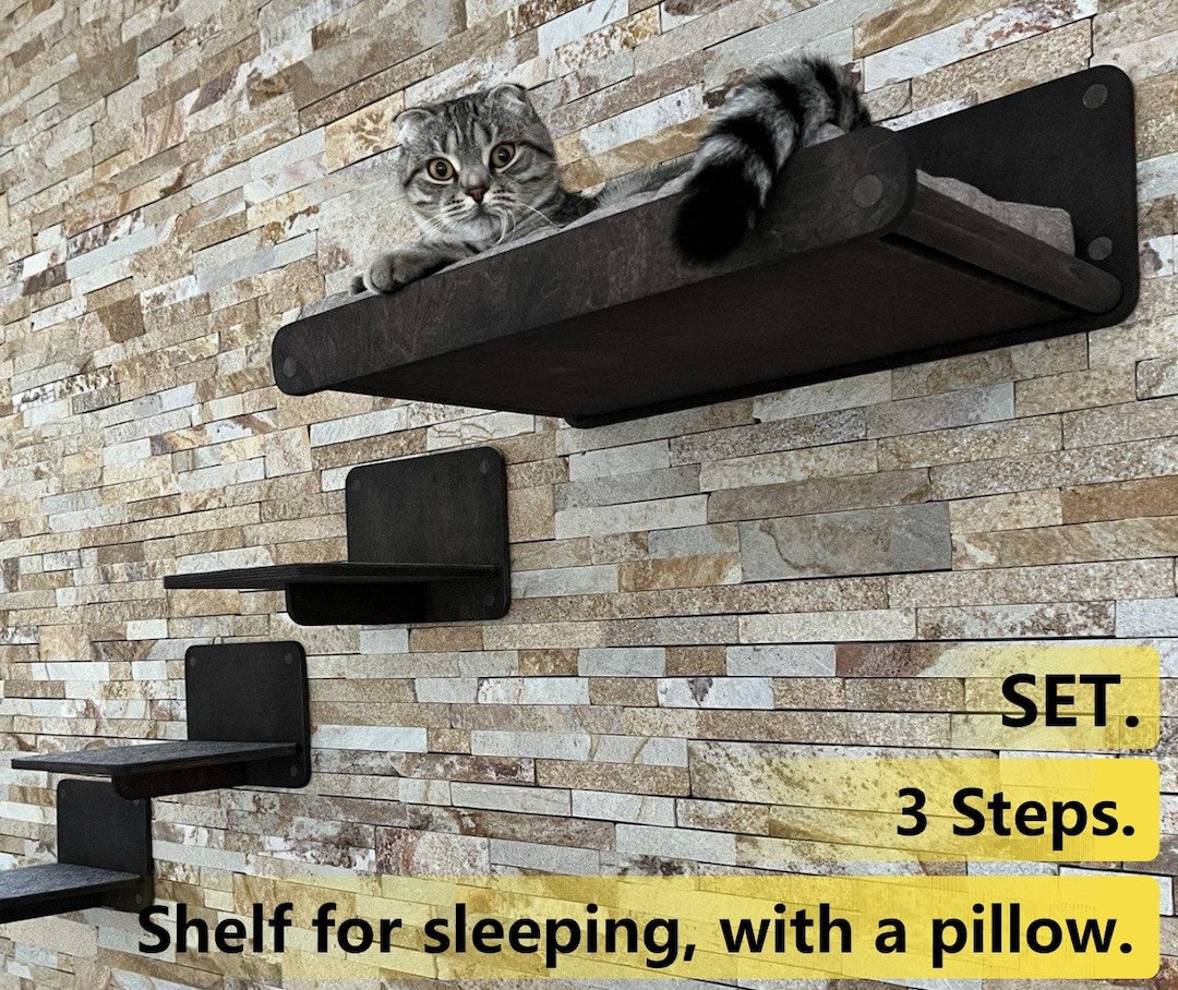 Set Shelves for Cats Gift for Cat Lover Cat Gift Cat Furniture Cat Wall ...