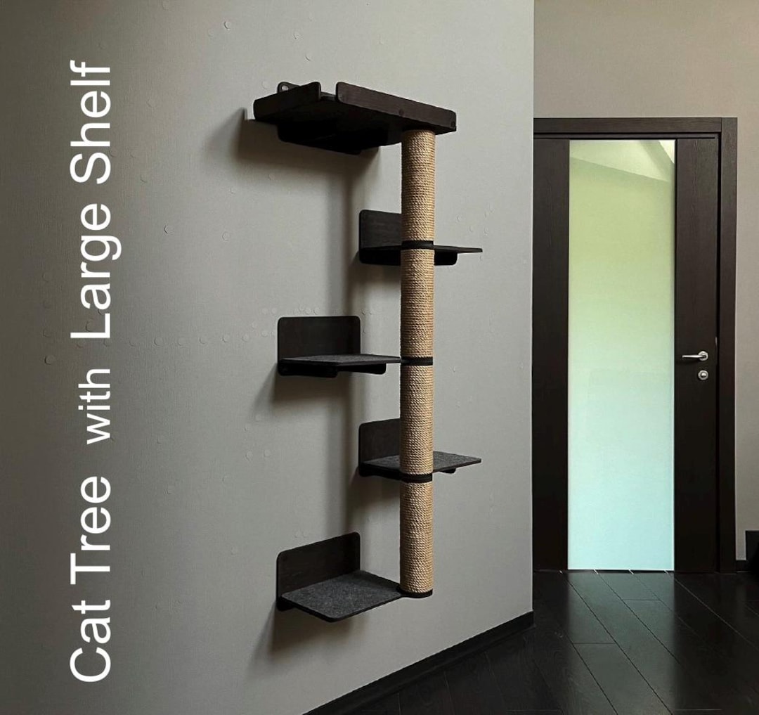 Cat Tree and Bed, Cat Shelves for Wall, Cat Platforms, Cat Wall Shelf ...