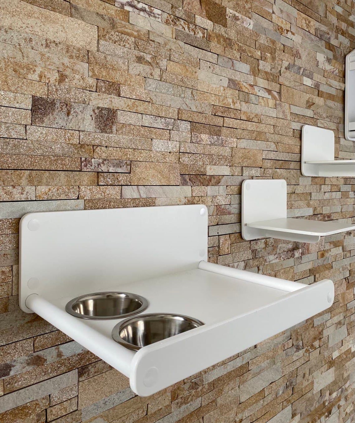 Modern Cat Feeder Cat Bowls Cat Wall Furniture Cat Dishes Cat - Etsy