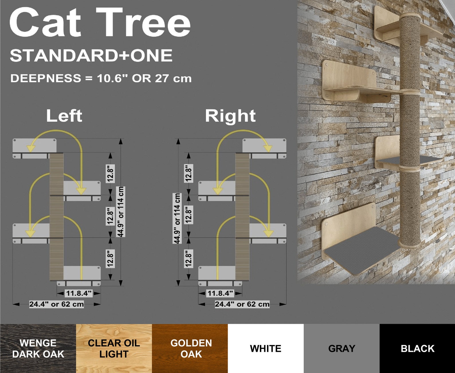 Corner Cat Tree Modern Cat House Cat Tree Tower Cat Play House Cat ...