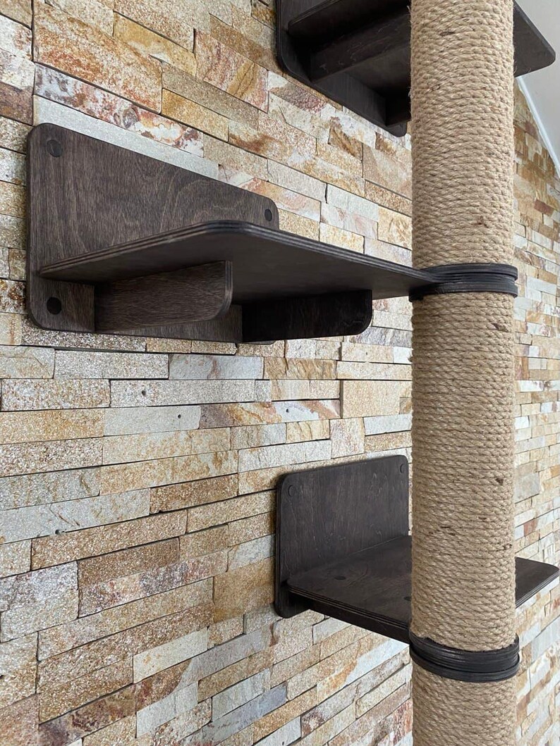 Stylish Cat Tree Tower Modern Cat Furniture Wood Cat Tree Wall - Etsy