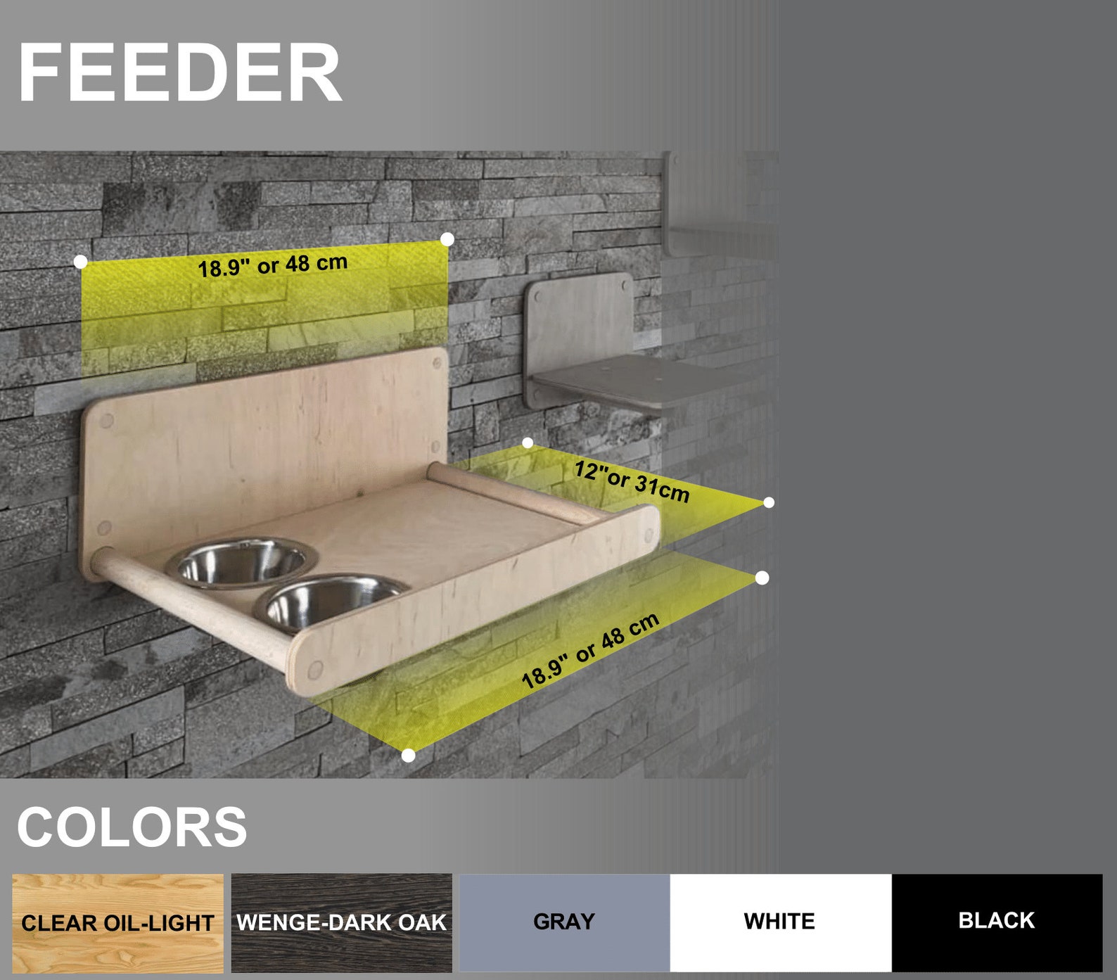 Cat Wall Furniture Set Cat Wall House Wall Cat Bed Cat Shelf for Walls ...