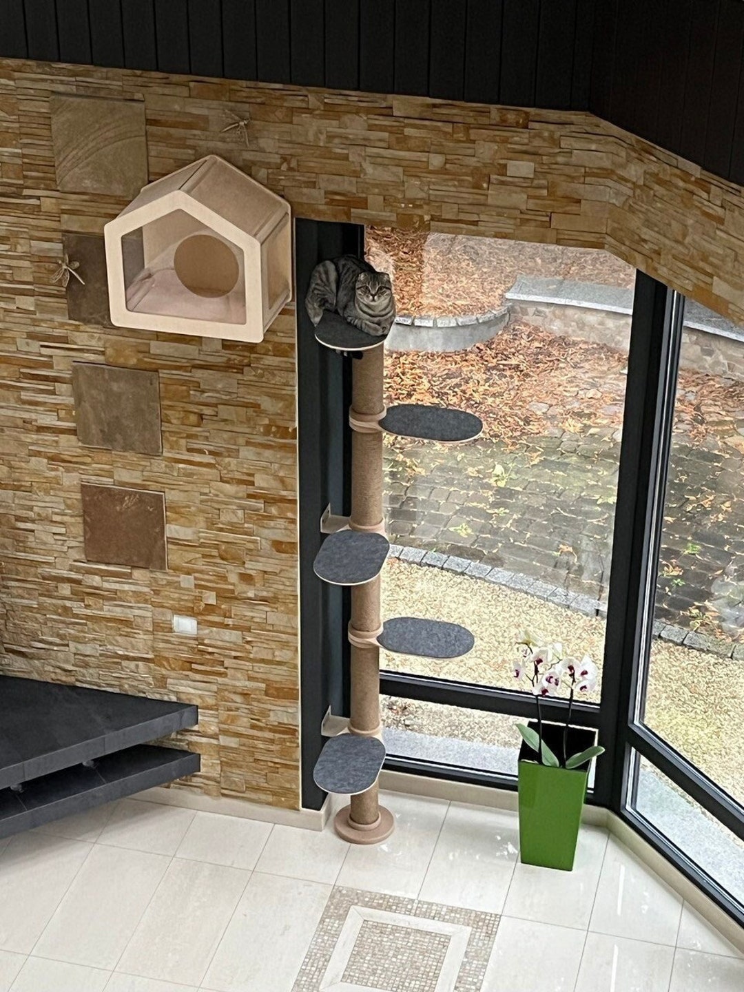 Cat Tree Modern Cat Wall Furniture Cat Scratcher Cat Shelves Cat Shelf ...