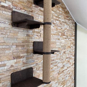 Stylish Cat Tree Tower Modern Cat Furniture Wood Cat Tree Wall - Etsy