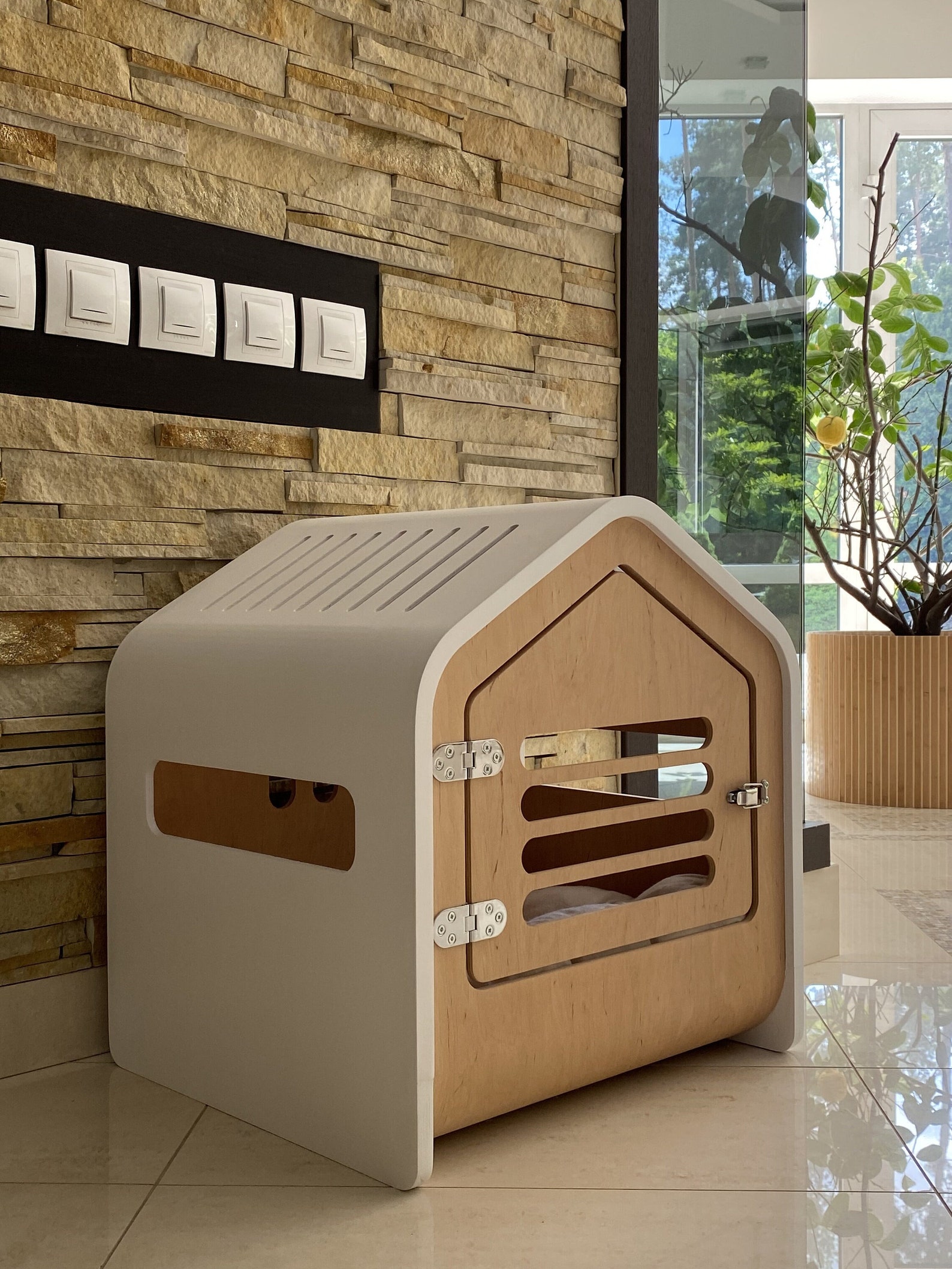 Dog House Modern Dog Crate Wooden Dog Kennel Dog Bed Dog - Etsy