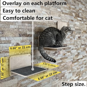 Set of 3 Steps Cat Steps Bed Pet Steps for Cat Steps for Wall Steps Cat ...