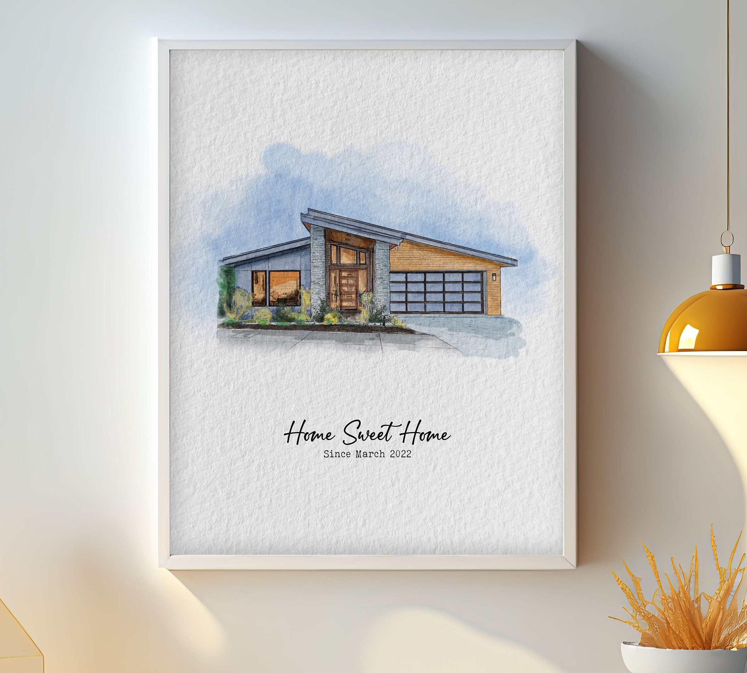 Watercolor House Portrait, Water Color House Painting From Photo ...