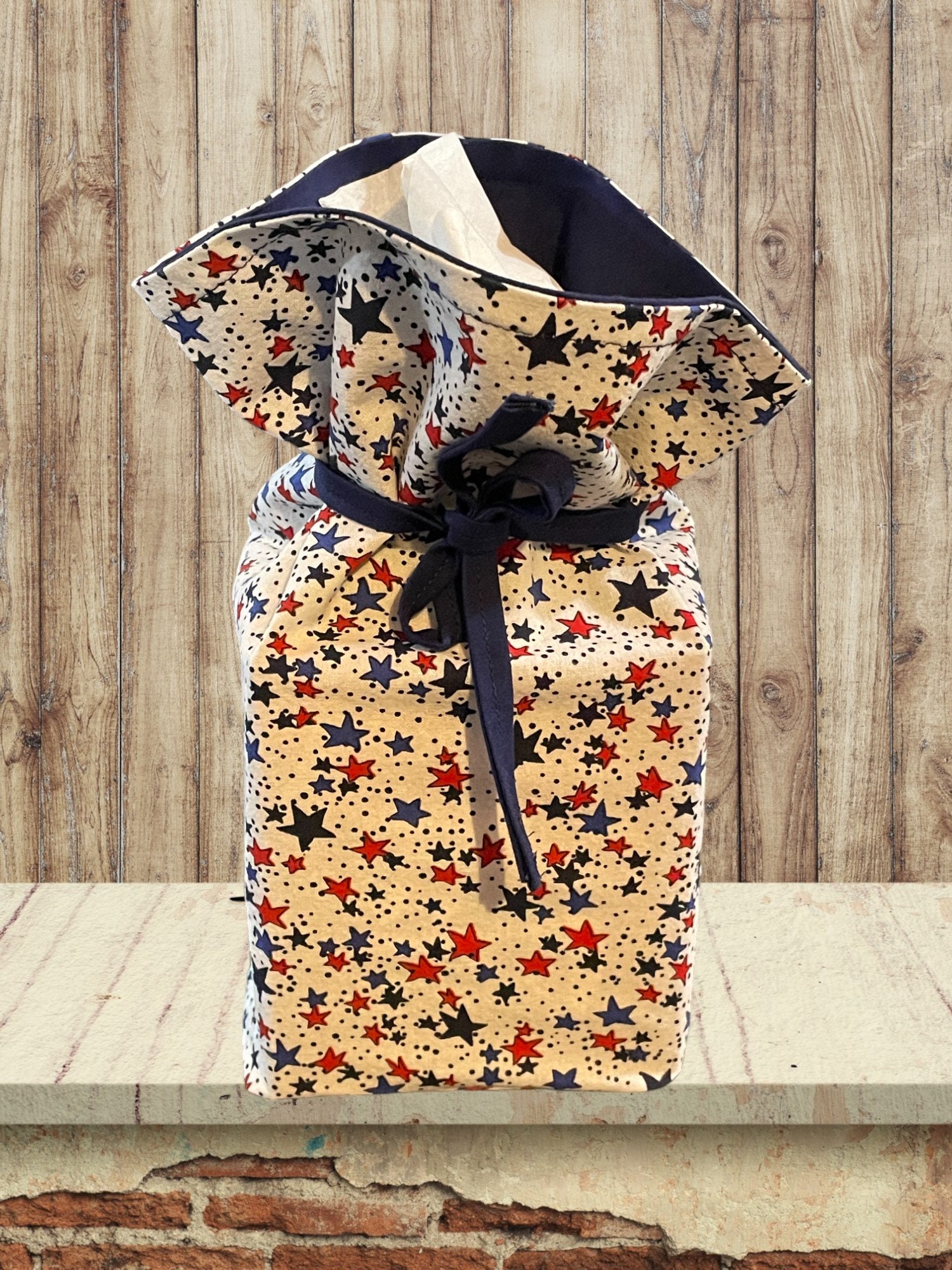 Tissue Box Cover, Square, July 4th, Stars, Red Insert/navy Blue Insert ...