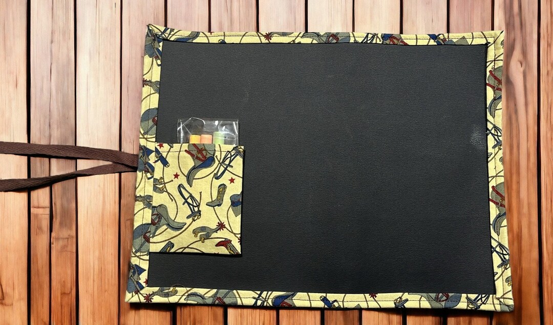 Cowboy Chalkboard Travel Mat - Etsy
