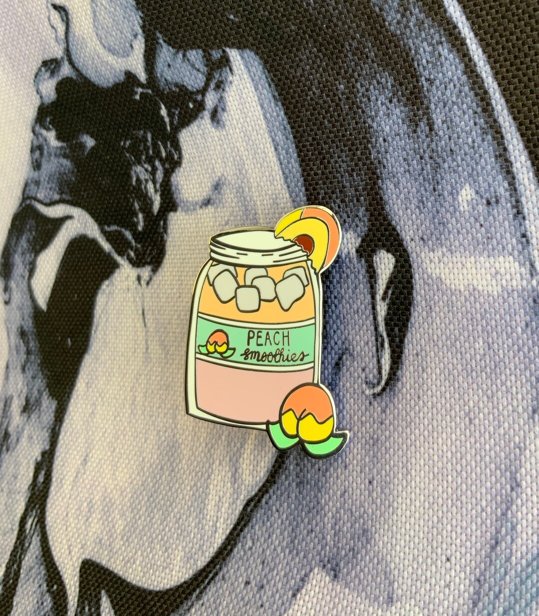 Peach Smoothie Enamel Pin - Etsy