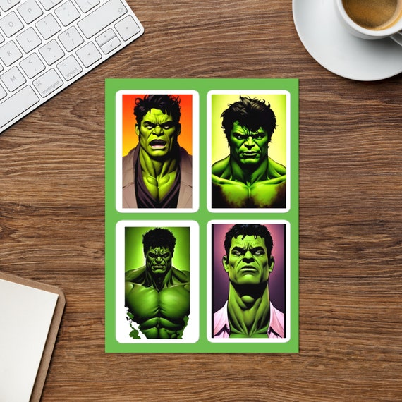 The Incredible Hulk Marvel Fan Made Art Sticker Sheet - Etsy
