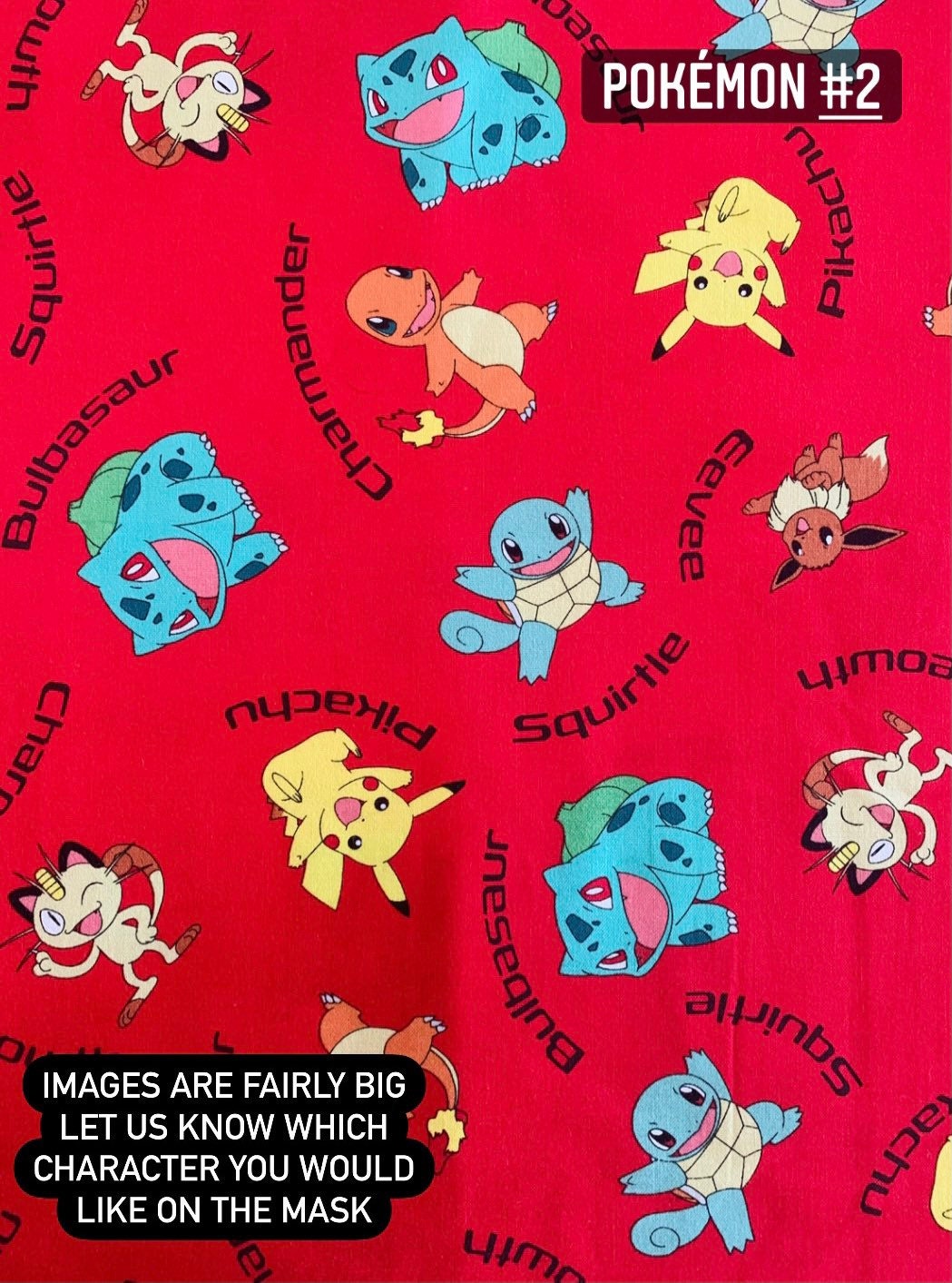 Pokémon Face Masks Pikachu Masks Character Themed Face - Etsy