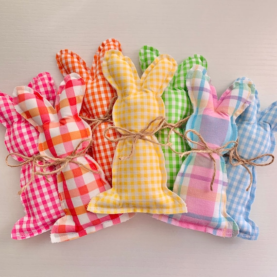 Stuffed Fabric Bunny Easter Home Decor Farmhouse Style - Etsy
