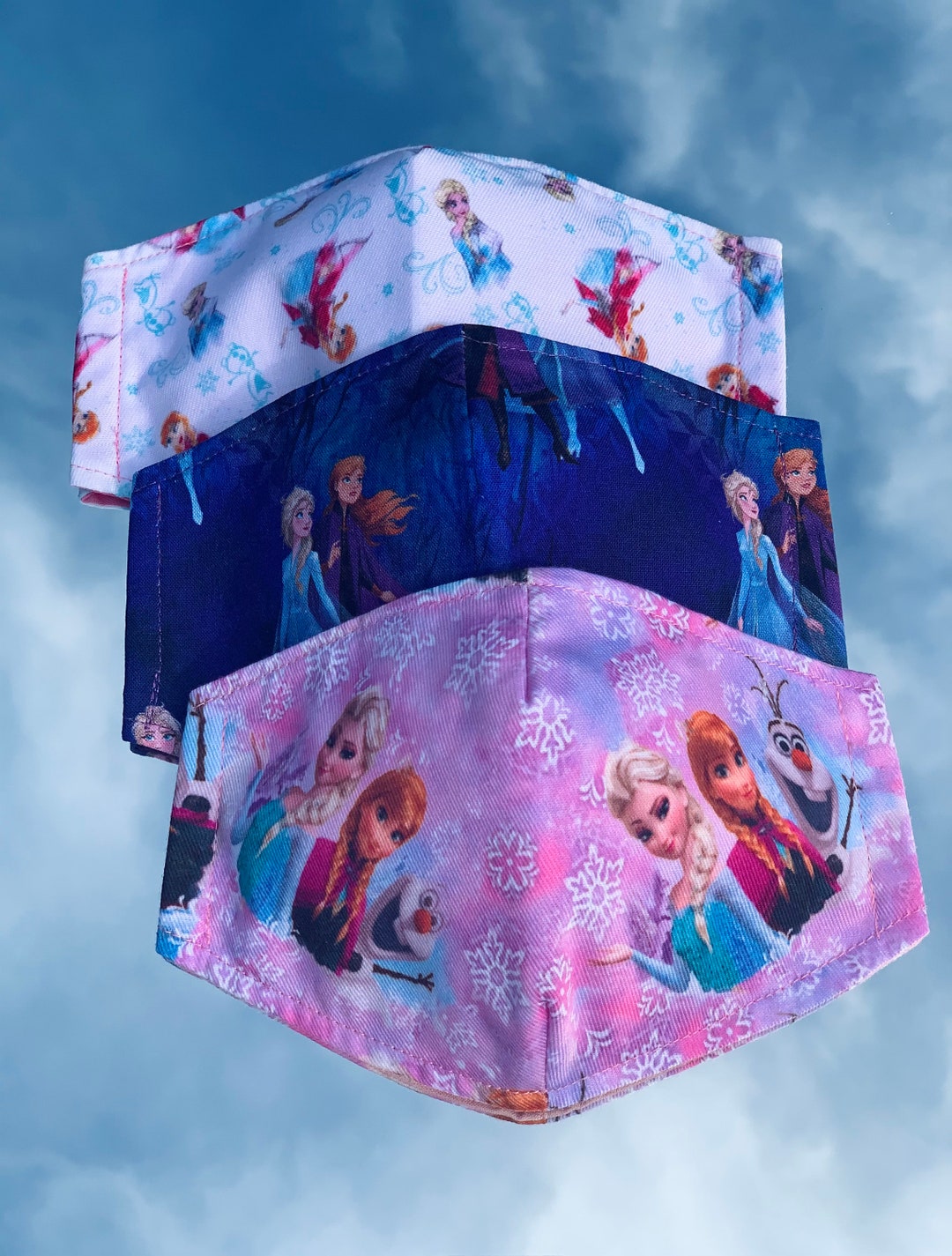 Disney Frozen Face Mask Nose Wire & Filter Included 3ply Cotton Face ...