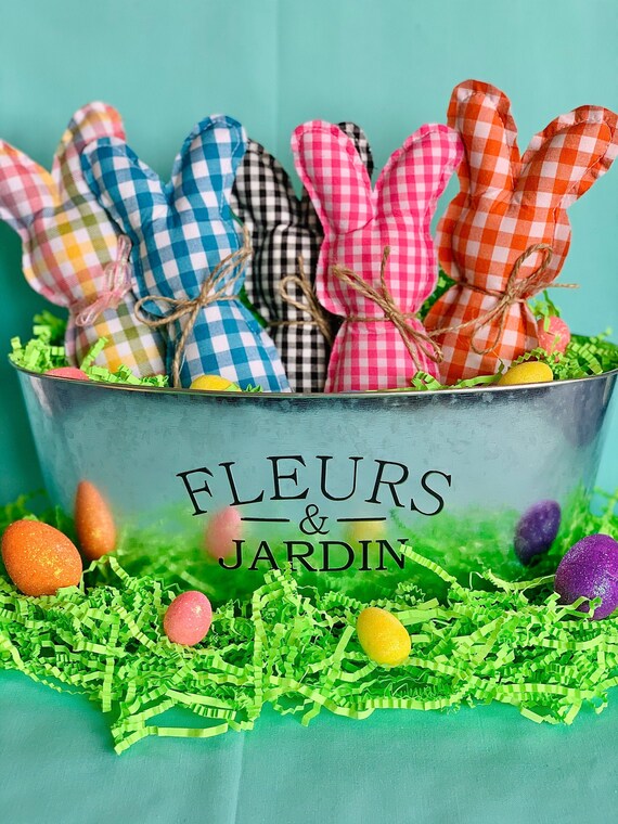 Stuffed Fabric Bunny Easter Home Decor Farmhouse Style | Etsy