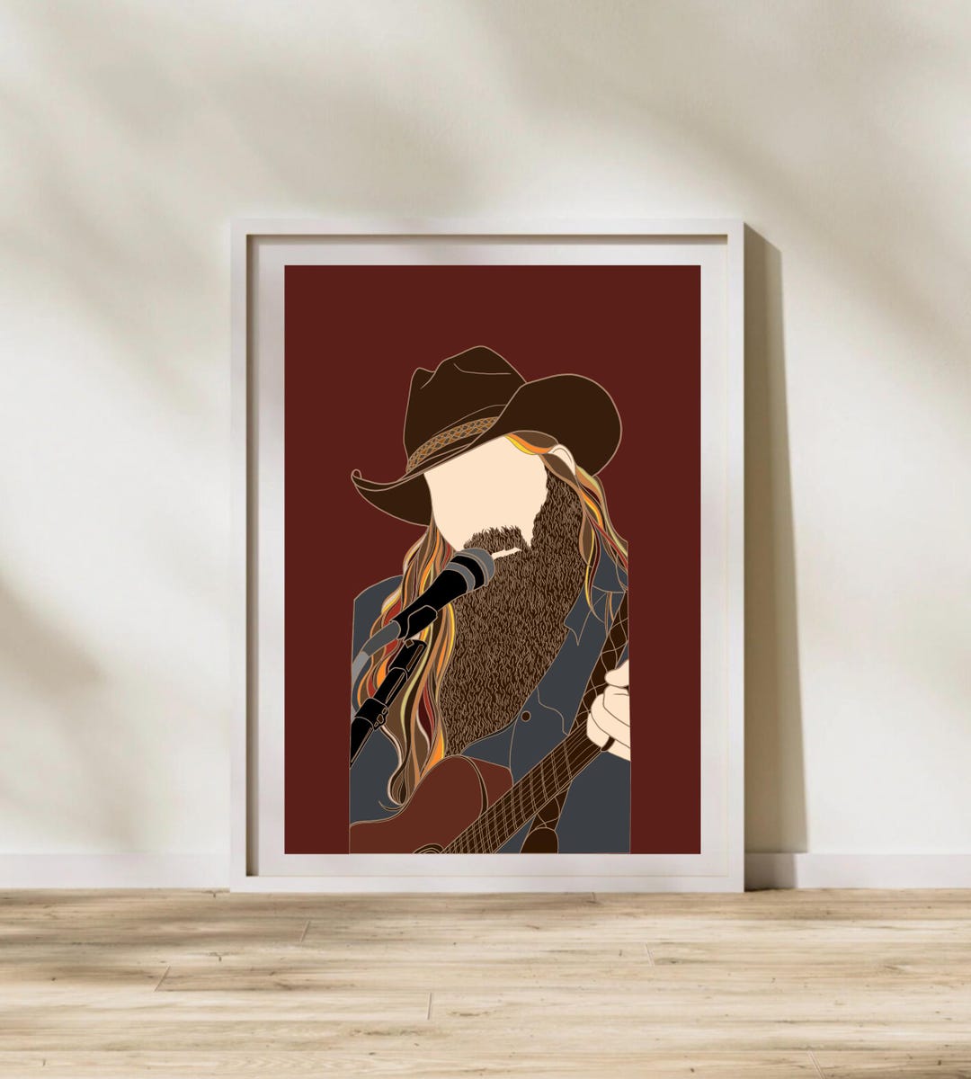 Chris Stapleton Illustration Print: Country Music Art - Etsy