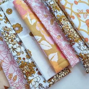 Vintage Fabric Bundle 70s Fabric 8X Fat Quarters Floral Retro ...