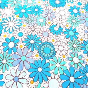 Retro Fabric, Vintage Style Floral Fabric, Craft Fabric, Polycotton ...