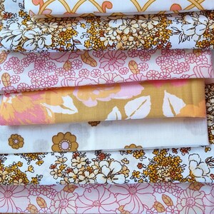 Vintage Fabric Bundle 70s Fabric 8X Fat Quarters Floral Retro ...