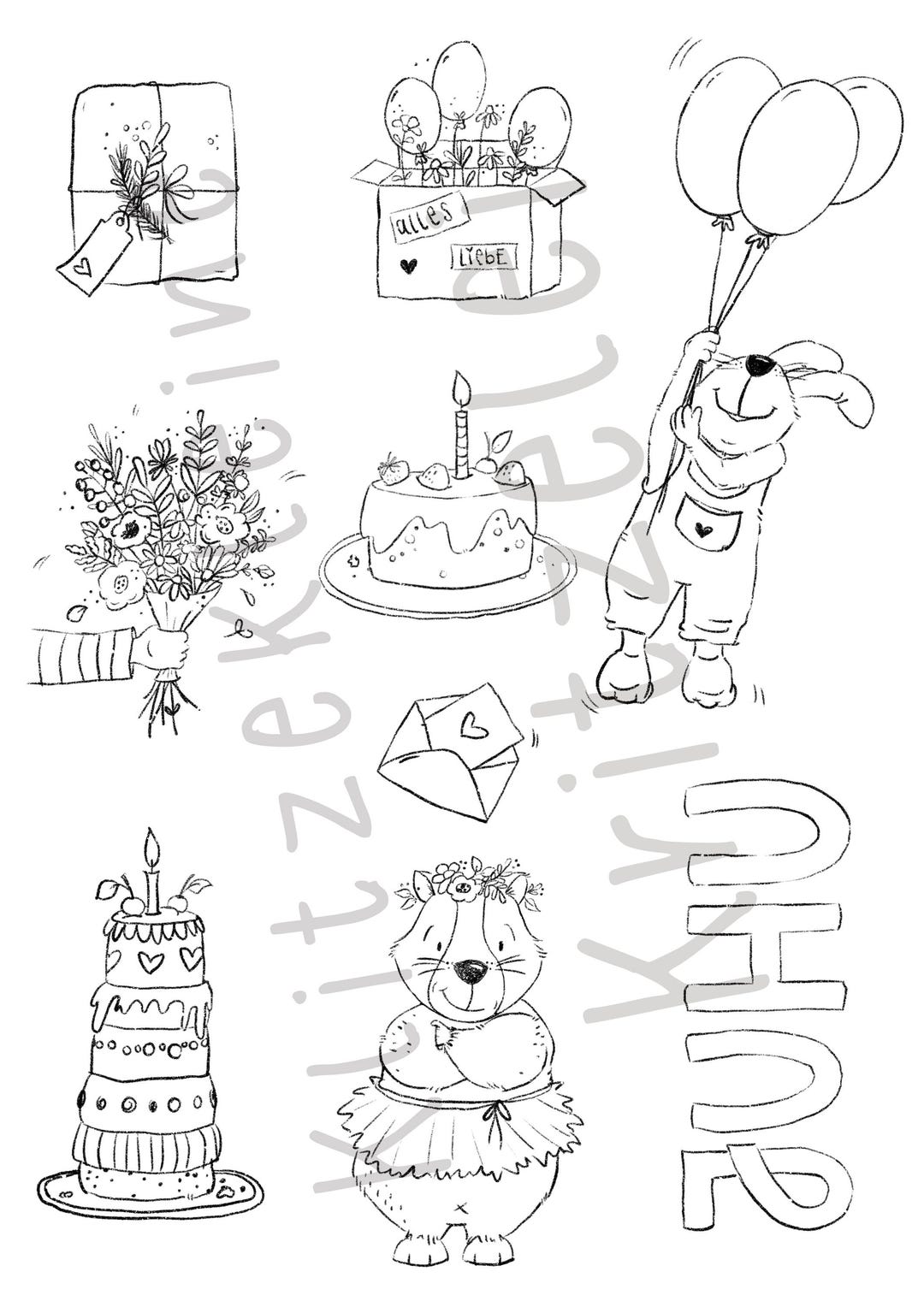 File we Celebrate Coloring Page to Print, Color, Craft, Scrapbook ...