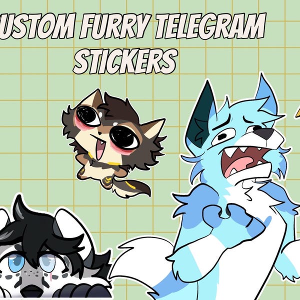 Furry Sticker - Etsy