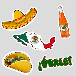 Mexico Sticker Pack, Mexican Pride, Taco Stickers, Jarritos Sticker ...