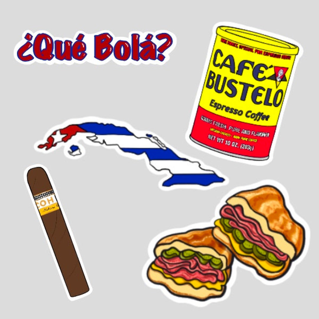 Cuban Sticker Pack, Cuba Stickers, Cafe Bustelo, Latinos, Water ...