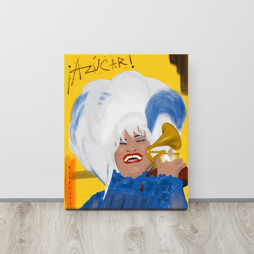 Celia Cruz "azucar" Canvas Print, Grammy Inspired Latinx Art - Etsy