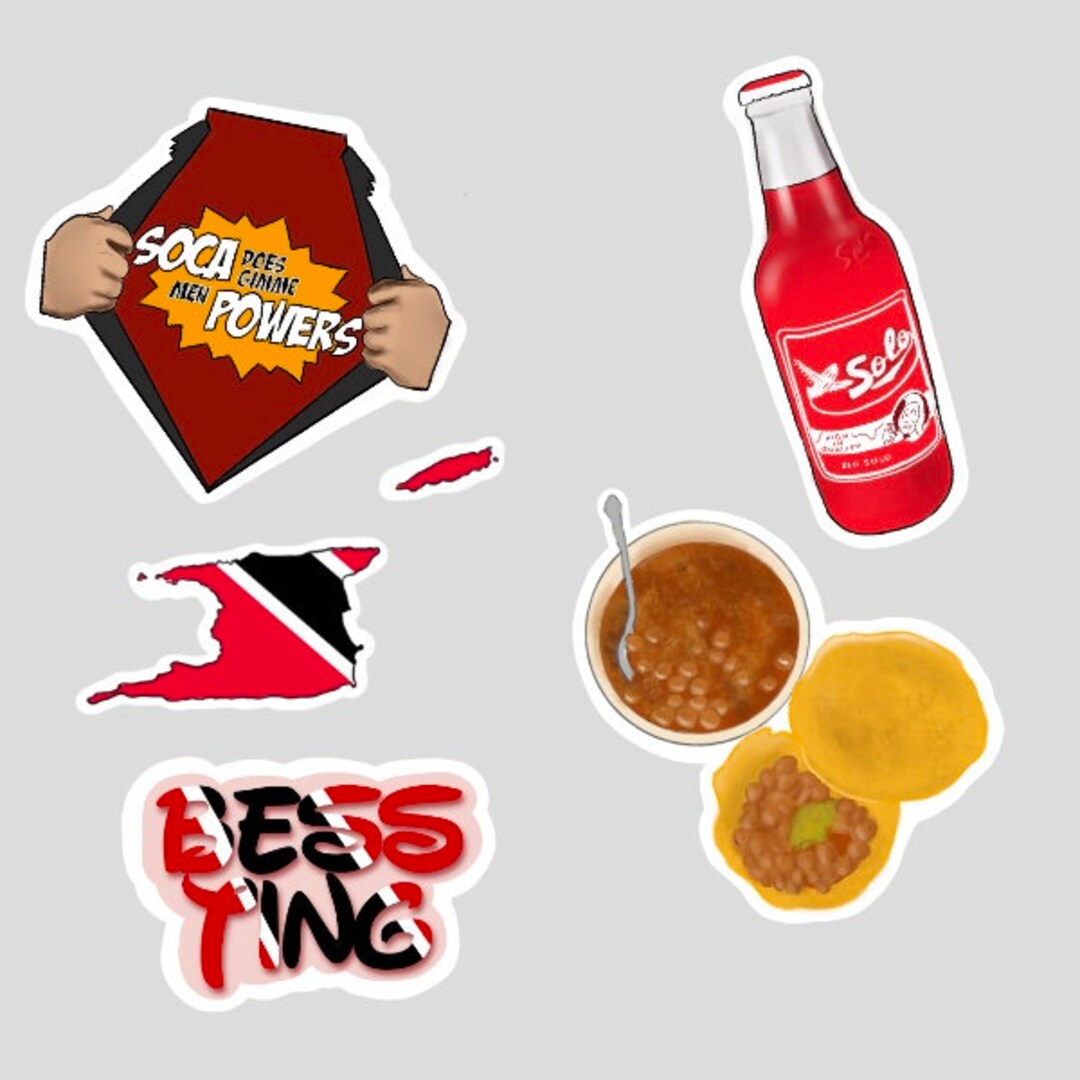 Trinidad & Tobago Stickers, Trinidadian Heritage Stickers, Soca ...